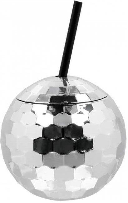 Discobal Beker Zilver met Rietje Kopen? | Carnavalsland.nl