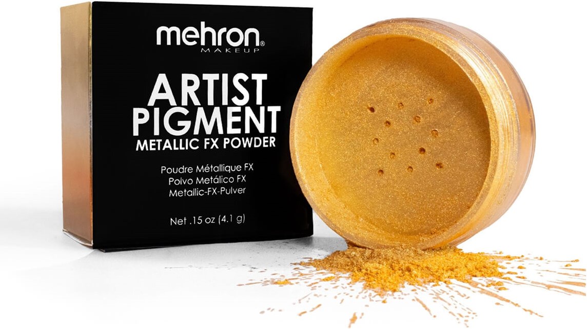 Mehron Pigment Metallic FX Powder - Yellow Gold - 4gr