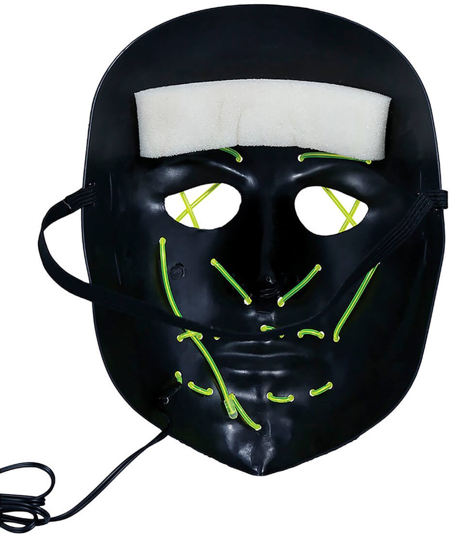 Halloween Masker Zwart met LED-verlichting Kopen?