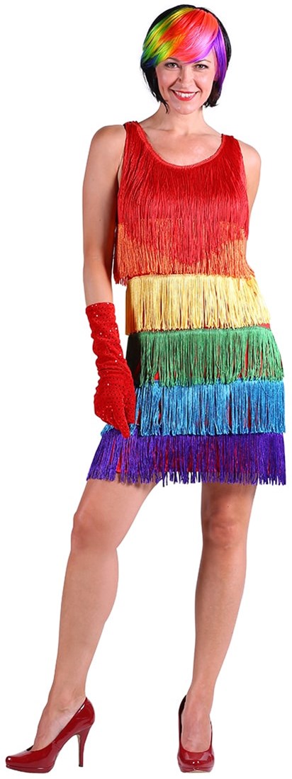 Flapper Jurk Ruby Rainbow voor dames Kopen? | Carnavalsland.nl