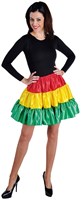 Volangen Rok Kort Rood-Geel-Groen Kopen? | Carnavalsland.nl