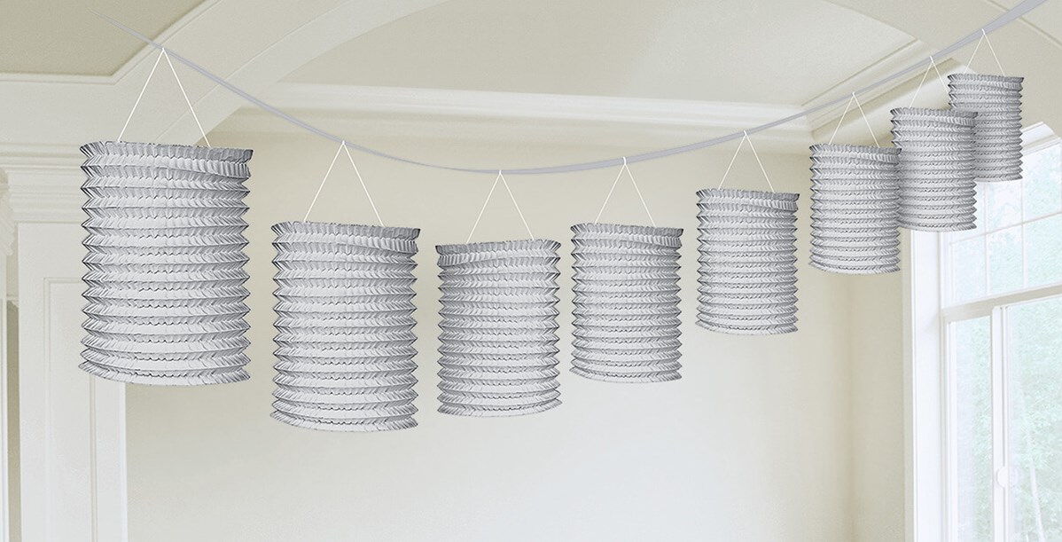 Slinger Lampionnen Zilver - 3,6m Kopen? | Carnavalsland.nl