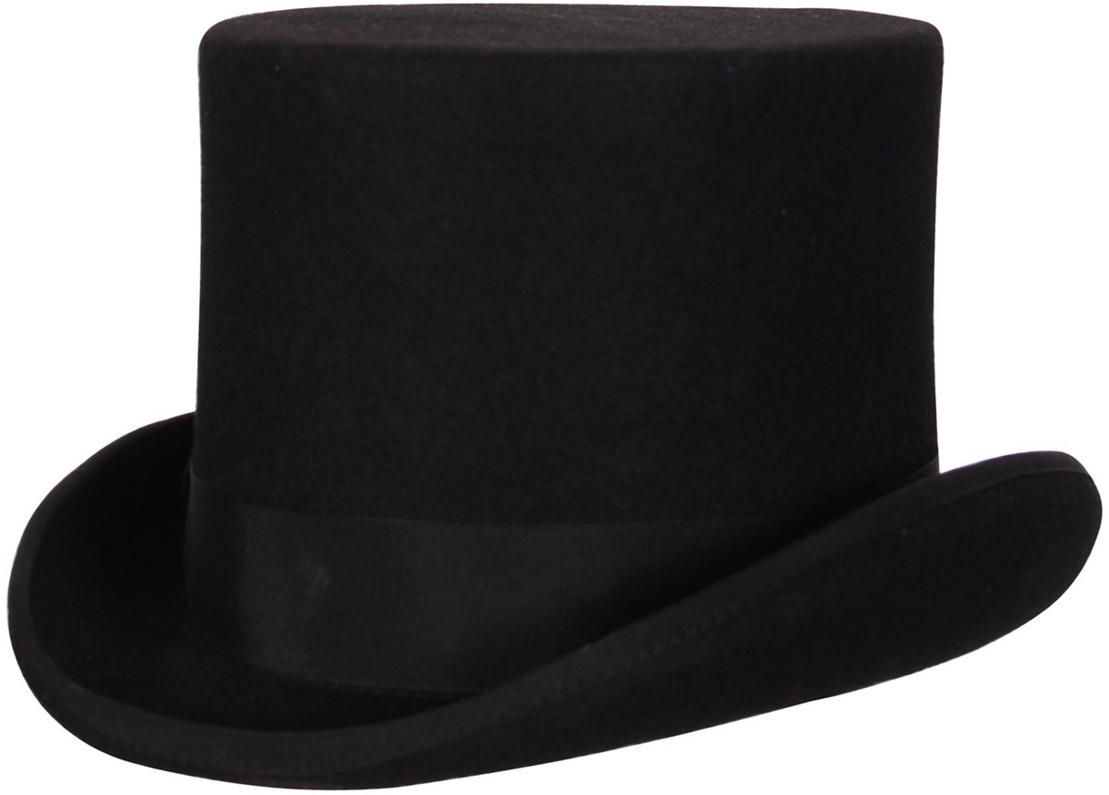 Hoge Hoed Luxe Zwart (wolvilt) Kopen? | Carnavalsland.nl