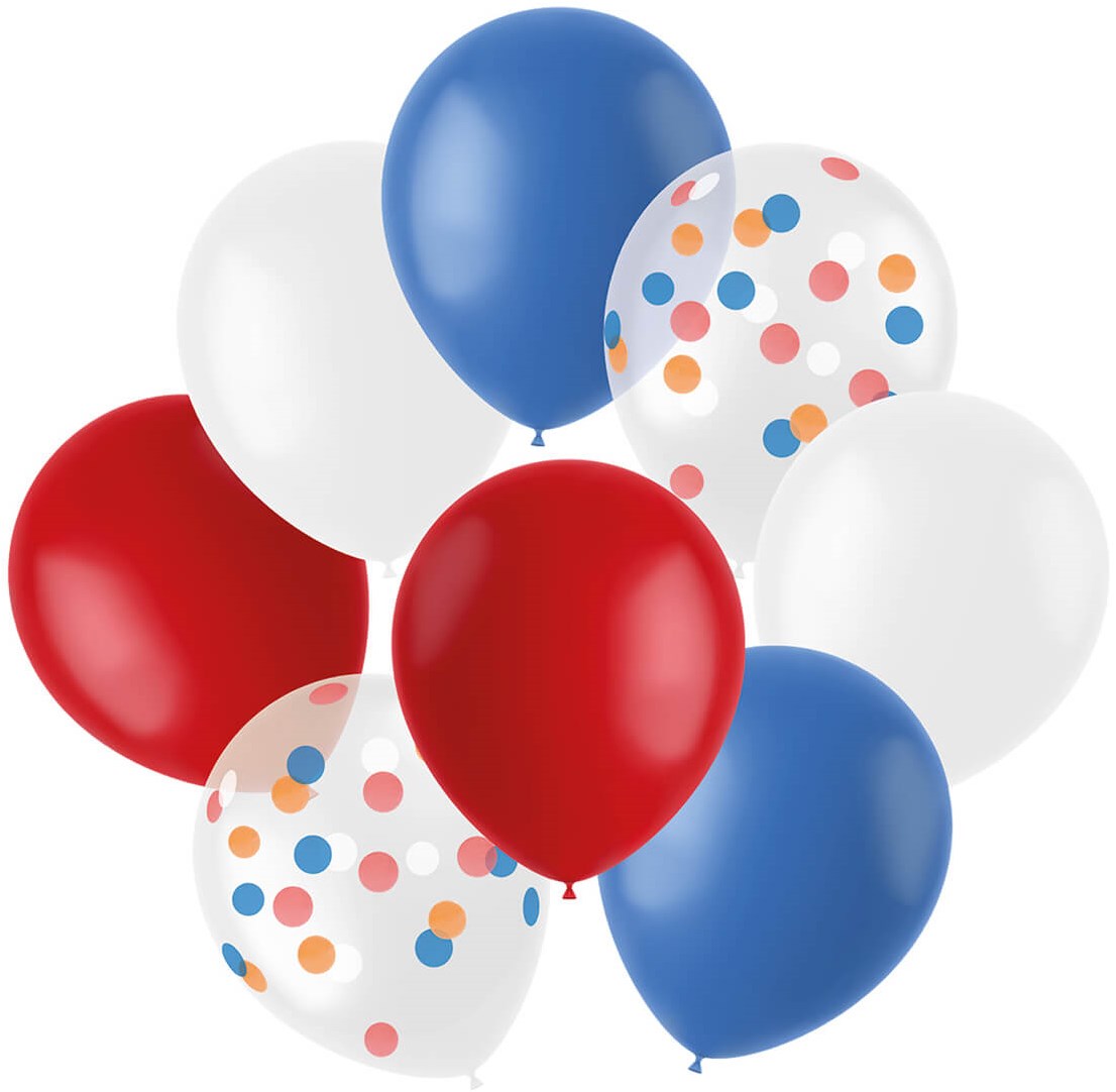 Ballonnen Rood/Wit/Blauw - 8st Kopen? | Carnavalsland.nl Ballonnen Rood/Wit/Blauw - 8st Kopen? | Carnavalsland.nl