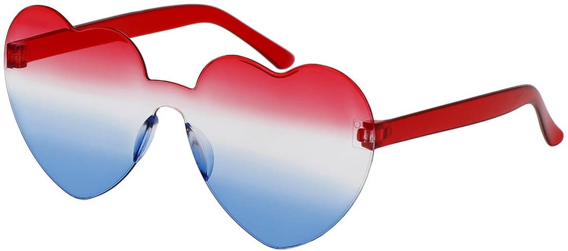 Bril Hartjes Rood-Wit-Blauw Kopen? | Carnavalsland.nl