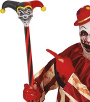 Halloween Narrenstok Rood-Zwart - 90cm Kopen?