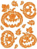 Halloween Glitter Sticker Pompoen - 30x40cm Kopen?