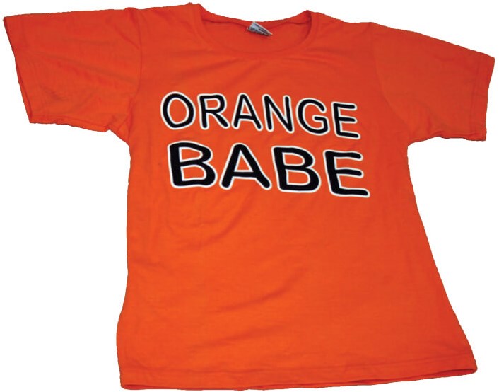 T-shirt Orange Babe - m Kopen? | Carnavalsland.nl
