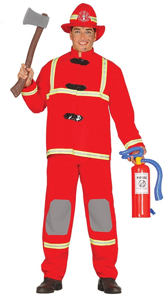 Brandweermannen Pak Rood voor heren Kopen? | Carnavalsland.nl
