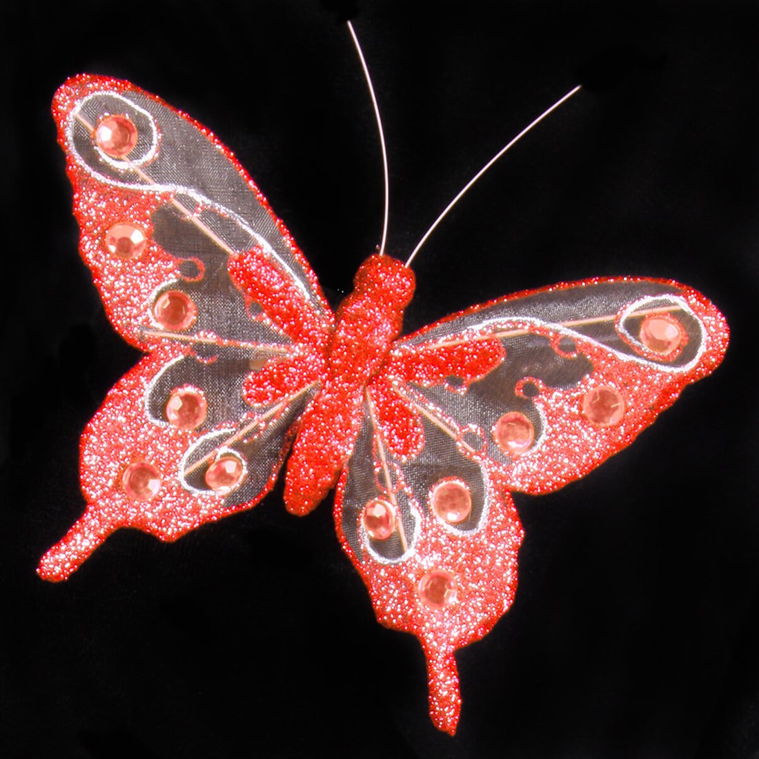 Decoratie Vlinder Rood (16x12cm) Kopen? | Carnavalsland.nl