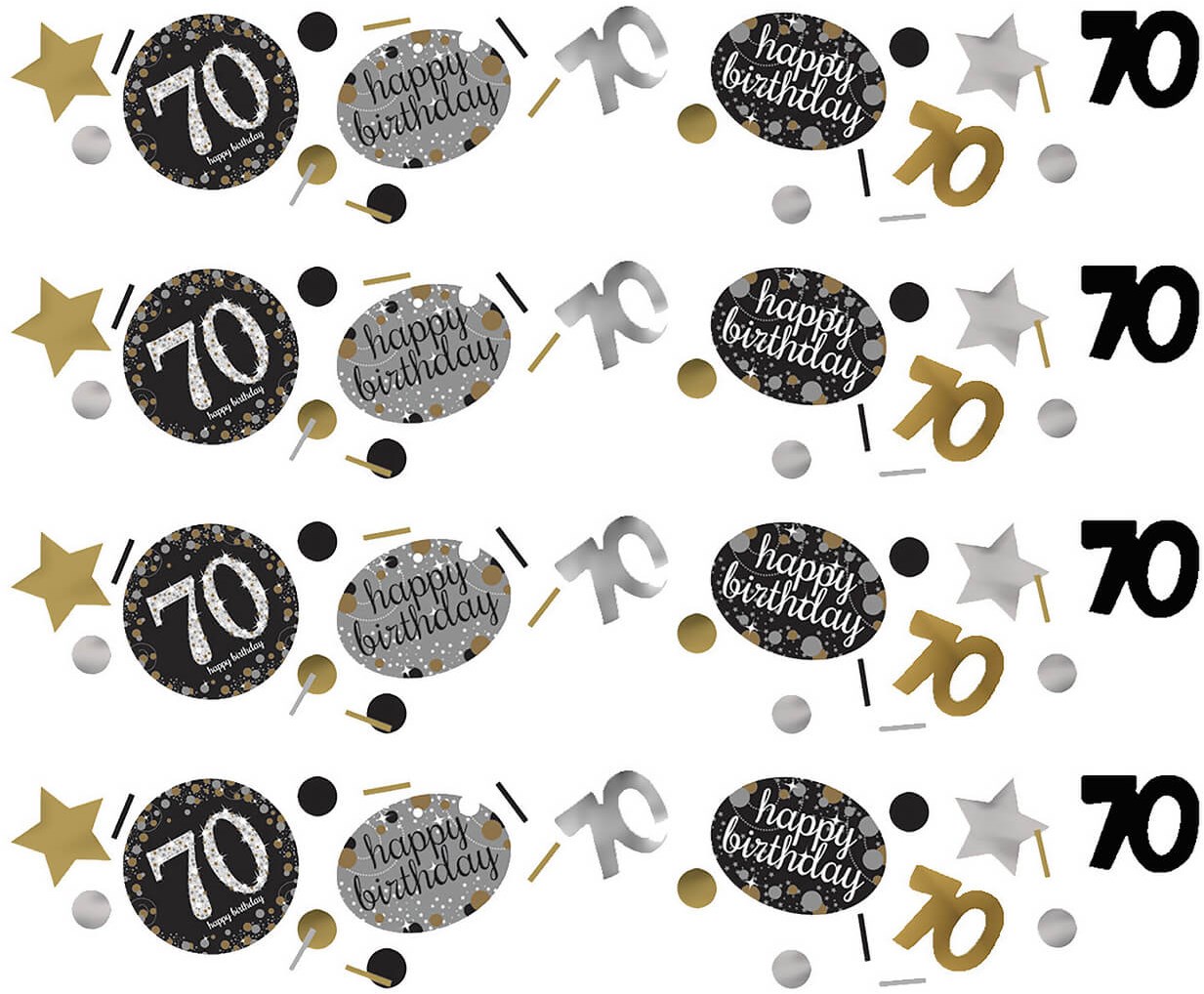 Confetti 70 Sparkling Celebrations Silver & Gold - 34gr