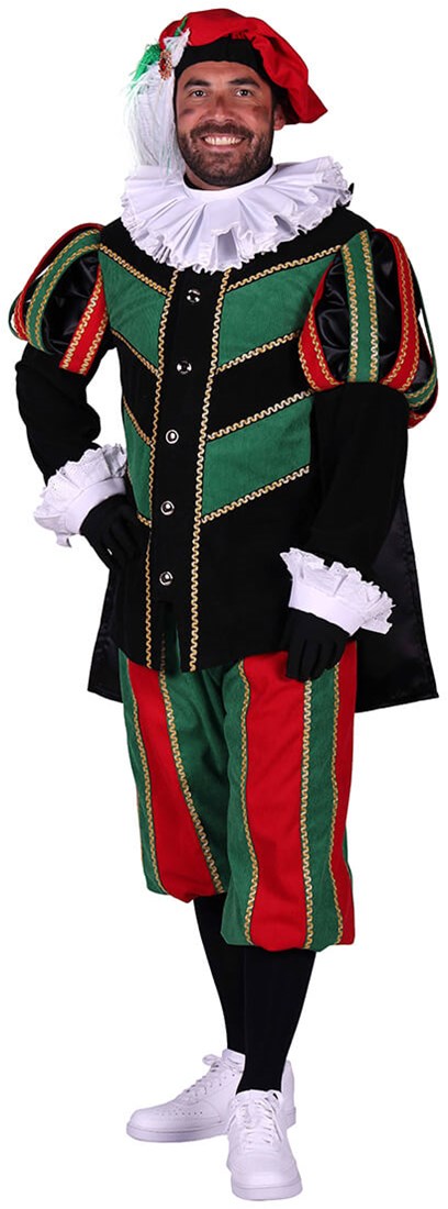 Pietenpak Pamplona Rood-Groen-Zwart Luxe Kopen?