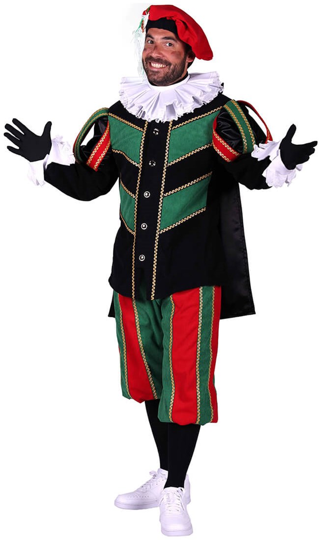 Pietenpak Pamplona Rood-Groen-Zwart Luxe Kopen?