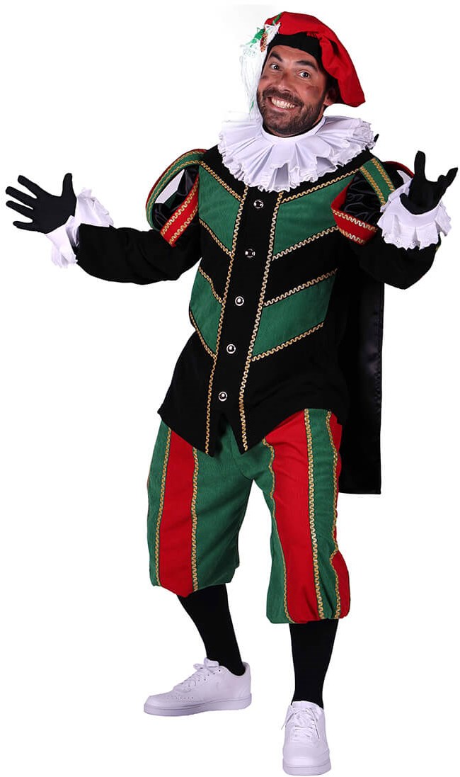 Pietenpak Pamplona Rood-Groen-Zwart Luxe Kopen?