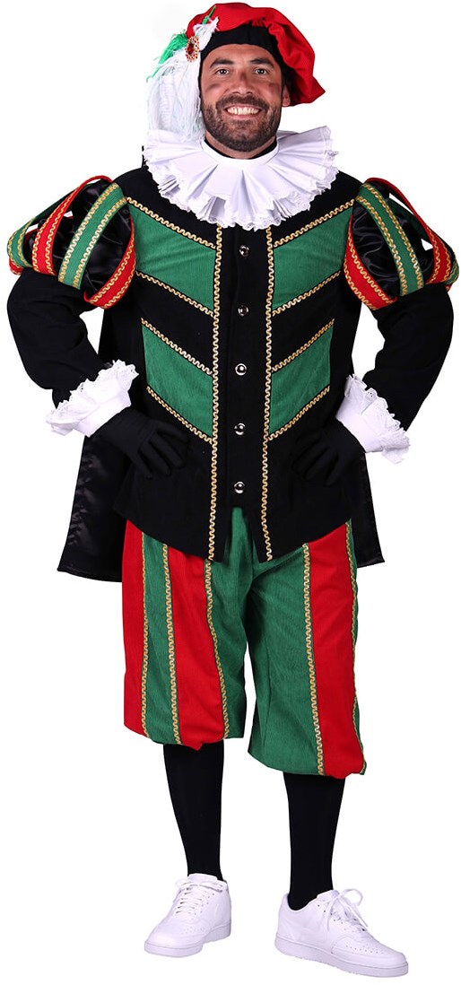 Pietenpak Pamplona Rood-Groen-Zwart Luxe Kopen?