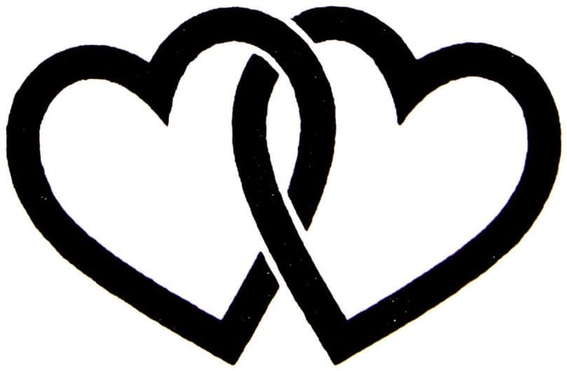 QuickTattoo Glitter Sjabloon 2 Hartjes - 8x9,5cm Kopen?