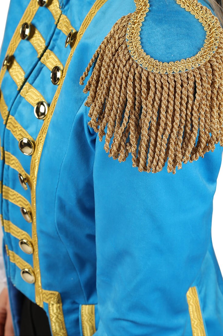 Carnavalsjas Dames Turquoise-Goud - XXL | Carnavalsland