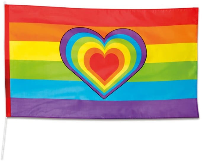 Vlag Regenboog Rainbow (90x150cm) Kopen? | Carnavalsland.nl