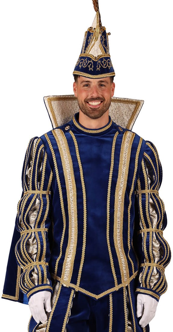 Kostuum Prins Carnaval Luxe Blauw-Goud Kopen?