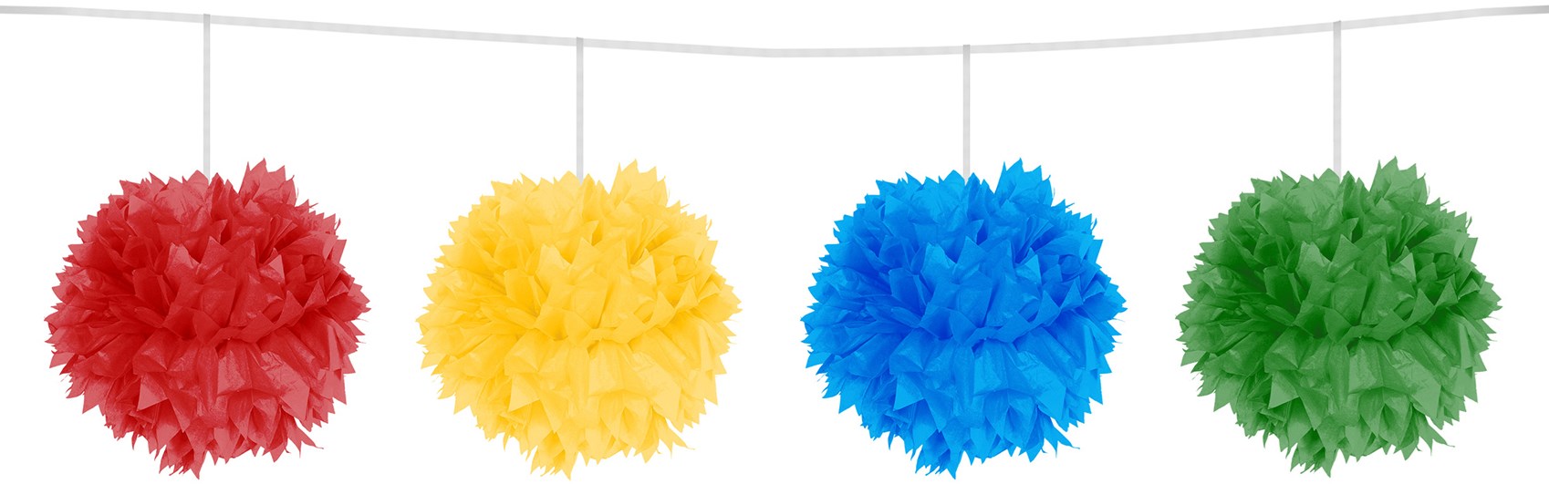Pompom Slinger Multi Kleuren 3mtr. Kopen? | Carnavalsland.nl