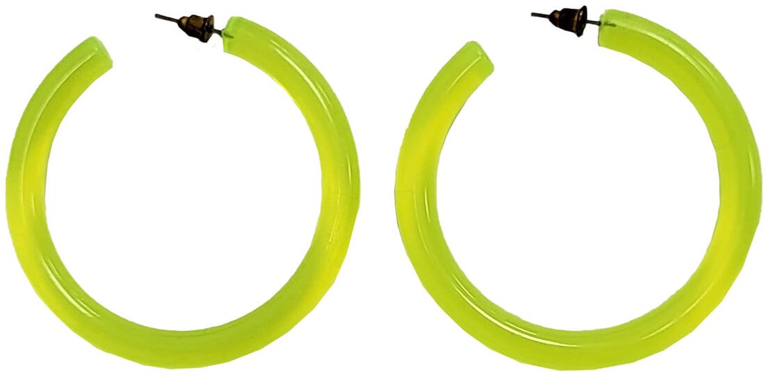 Oorbellen Neon Geel - 5cm Kopen? | Carnavalsland.nl
