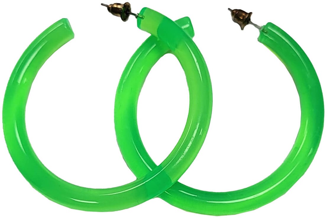 Oorbellen Neon Groen - 5cm Kopen? | Carnavalsland.nl