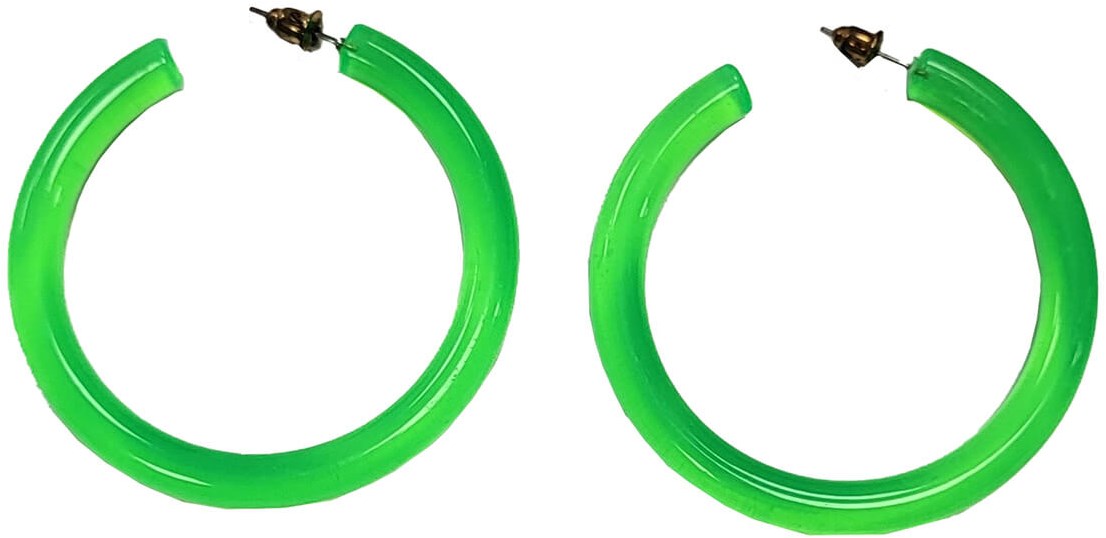 Oorbellen Neon Groen - 5cm Kopen? | Carnavalsland.nl