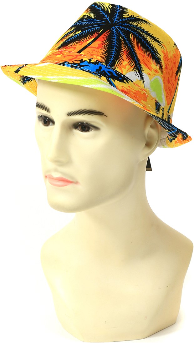 Trendy Hoedje Hawaii met Palmbomen Geel Kopen? | Carnavalsland.nl