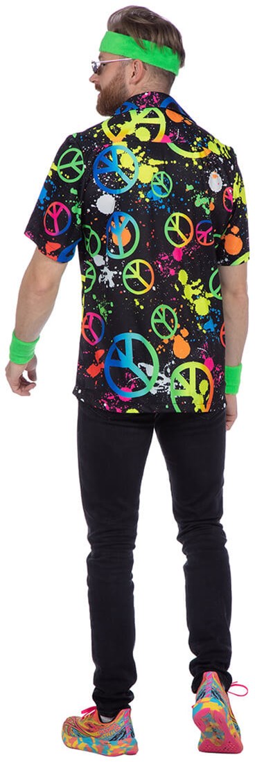 Hippie Shirt Neon Peace Kopen? | Carnavalsland.nl