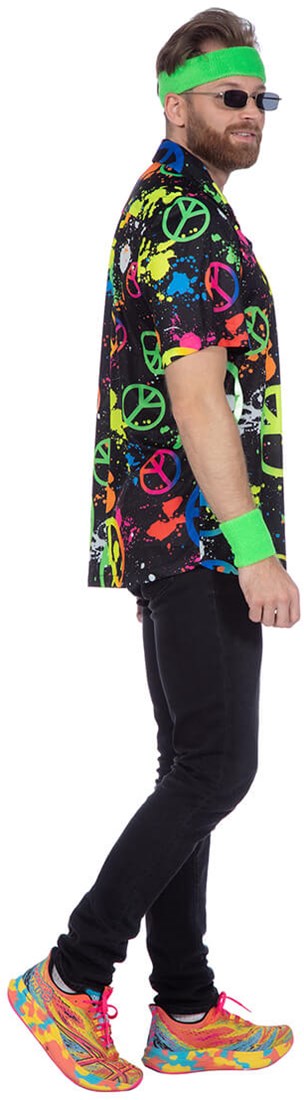 Hippie Shirt Neon Peace Kopen? | Carnavalsland.nl