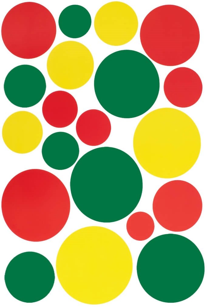 Raamsticker Confetti Rood-Geel-Groen (35x50cm) Kopen? | Carnavalsland.nl