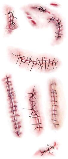 Wond Tattoo FX - Hechtingen (Stiched) Kopen? | Carnavalsland.nl