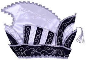 Prinsenmuts - Steek Zwart/Wit Kopen? | Carnavalsland.nl