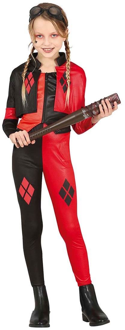 Harley Quinn Kinderkostuum Rood-Zwart Kopen?