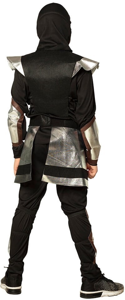 Ninjapak Fighter Zwart-Zilver Kind Kopen? | Carnavalsland.nl