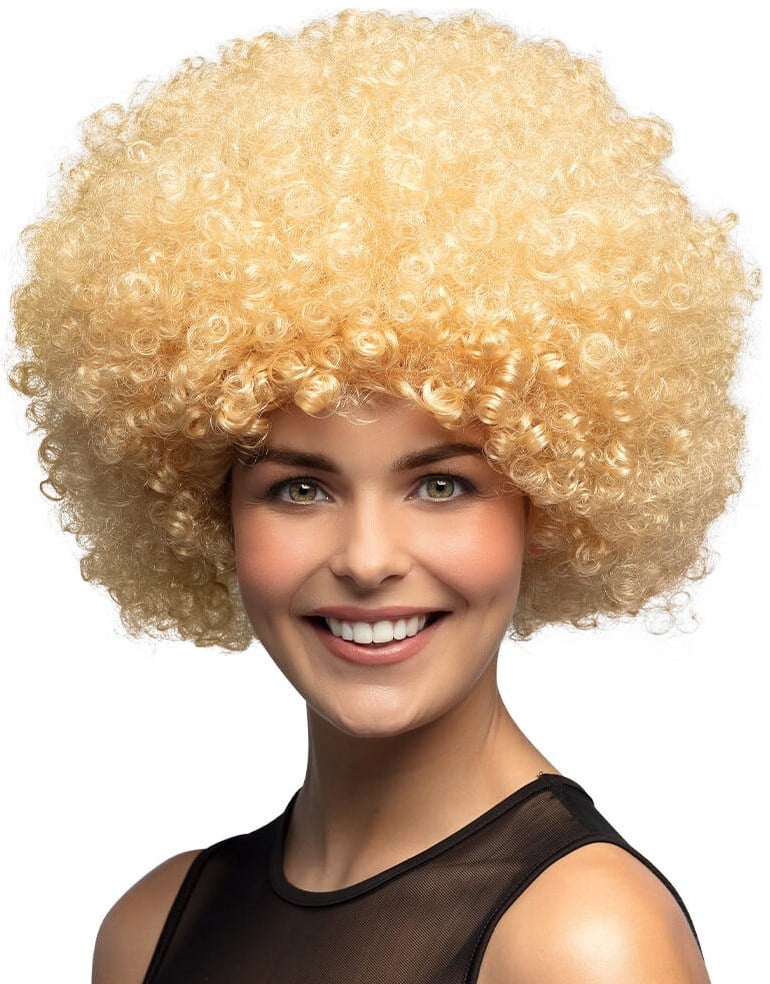 Pruik Oversized Afro Blond Kopen? | Carnavalsland.nl