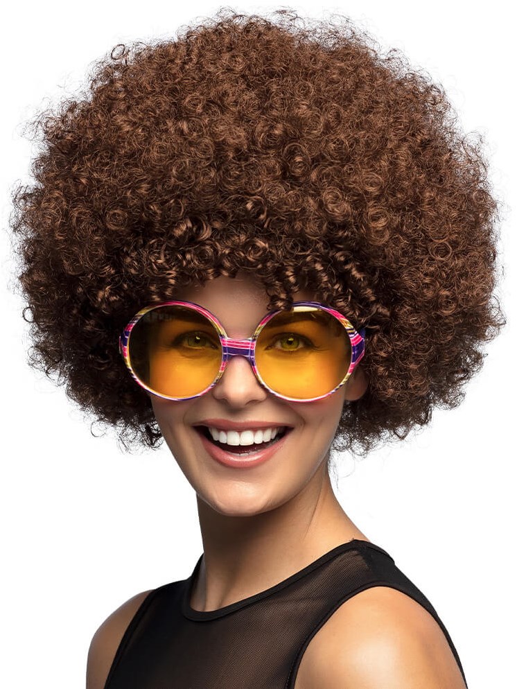 Pruik Oversized Afro Bruin Kopen? | Carnavalsland.nl