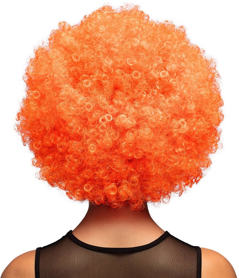 Pruik Oversized Afro Oranje Kopen? | Carnavalsland.nl