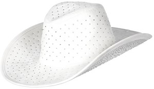 Witte Cowboyhoed Strass Luxe Kopen? | Carnavalsland.nl