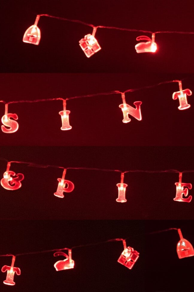 Led-lichtsnoer Letterslinger Sint en Piet (210cm) Kopen? | Carnavalsland.nl