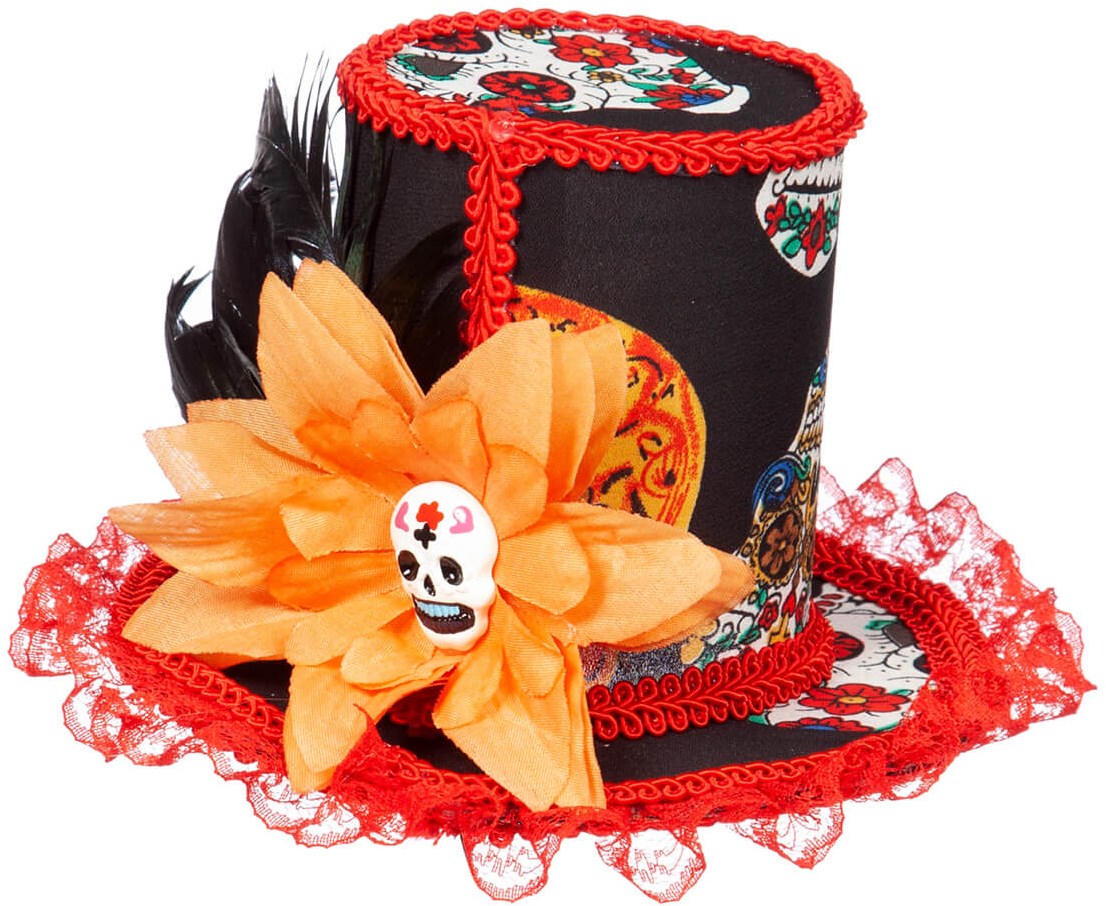 Mini Hoedje Day of the Dead Luxe Kopen? | Carnavalsland.nl