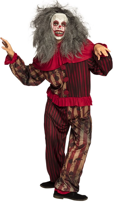 Clownsmasker Zombie met Haar (Latex) Kopen?