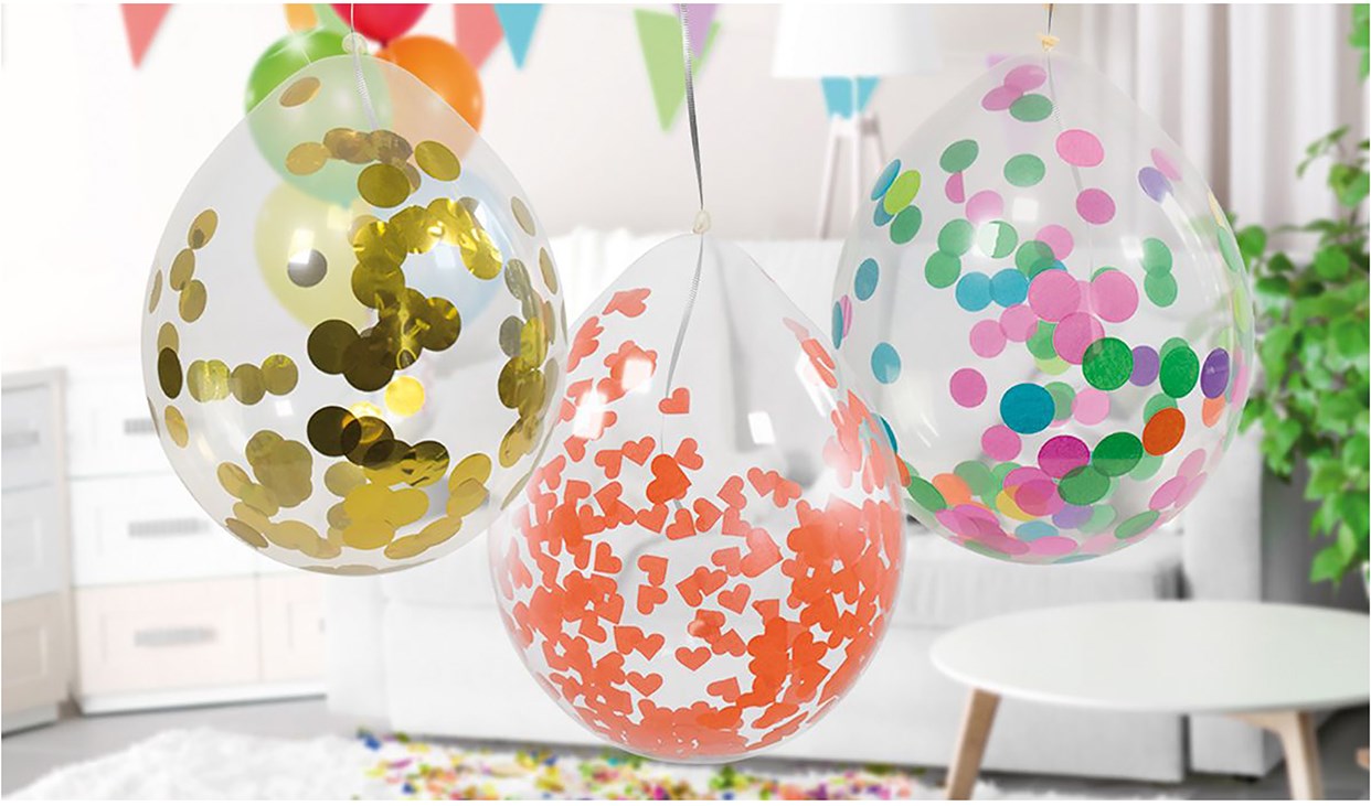Confetti Ballonnen 4st 30cm Hartjes Kopen? | Carnavalsland.nl