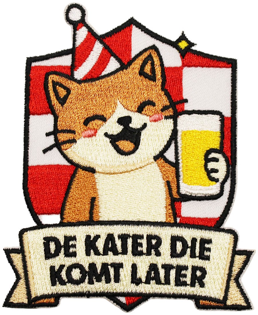 Embleem De Kater Die Komt Later - 9x7,5cm Kopen?