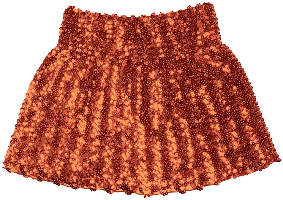 Mini Rokje Pailletten Oranje voor dames Kopen?