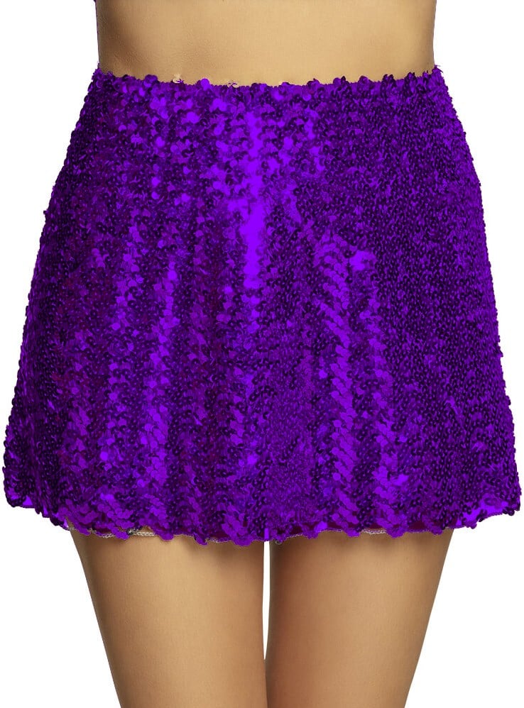 Mini Rokje Pailletten Paars voor dames Kopen?