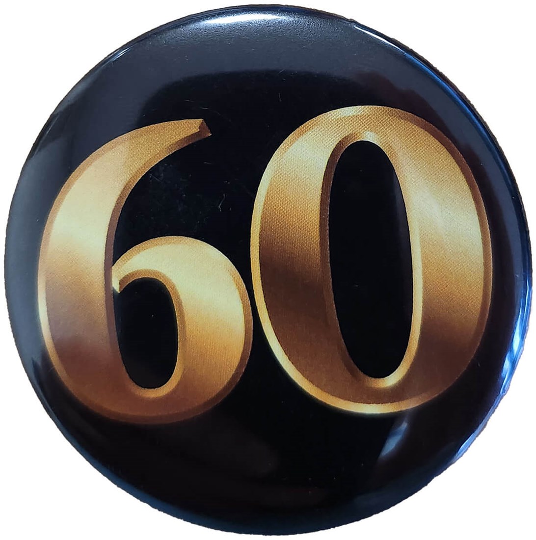 Button Zwart Goud 60 Jaar Kopen? | Carnavalsland.nl