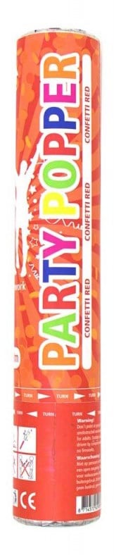 Party Popper Metallic Rood (28cm) Kopen? | Carnavalsland.nl