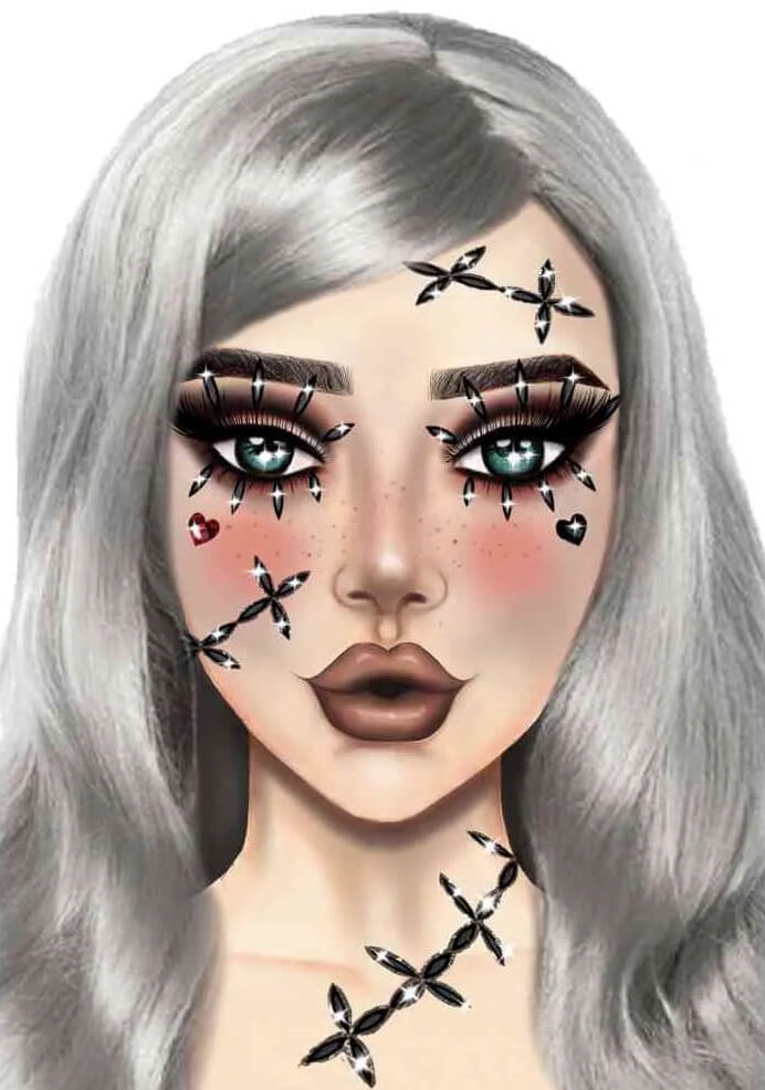 Halloween Face Jewels Met Hechtingen Luxe Kopen?