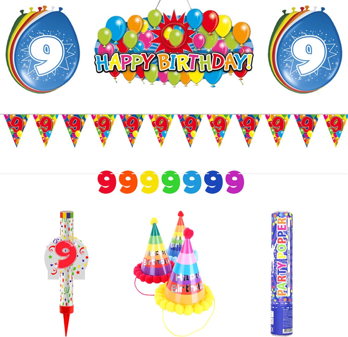 Feestpakket Happy Birthday 9 Jaar Kopen?